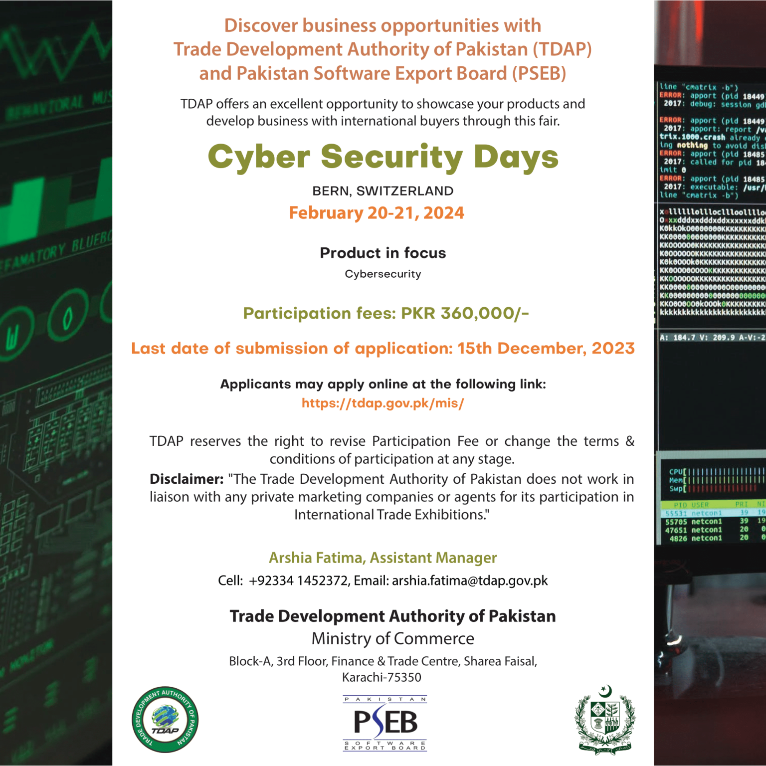 International Exhibition - Trade Development Authority of Pakistan (TDAP)