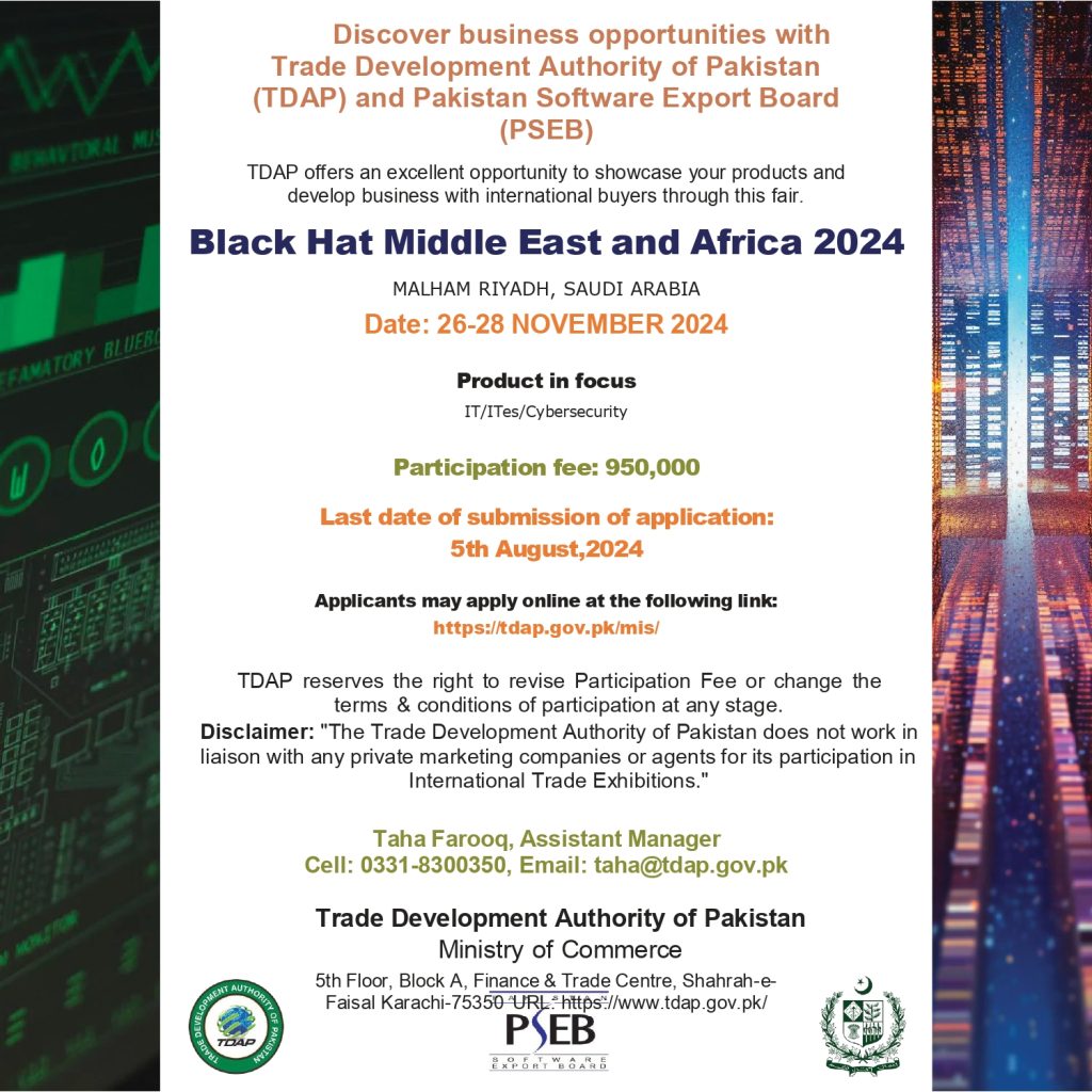 International Exhibition - Trade Development Authority of Pakistan (TDAP)