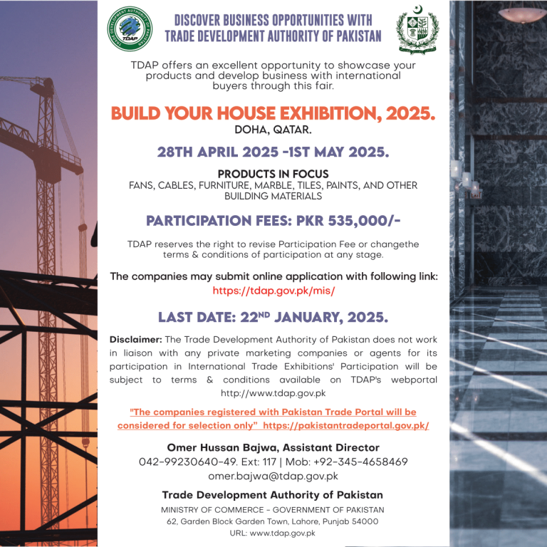 International Exhibition - Trade Development Authority of Pakistan (TDAP)
