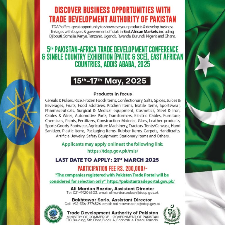International Exhibition - Trade Development Authority of Pakistan (TDAP)